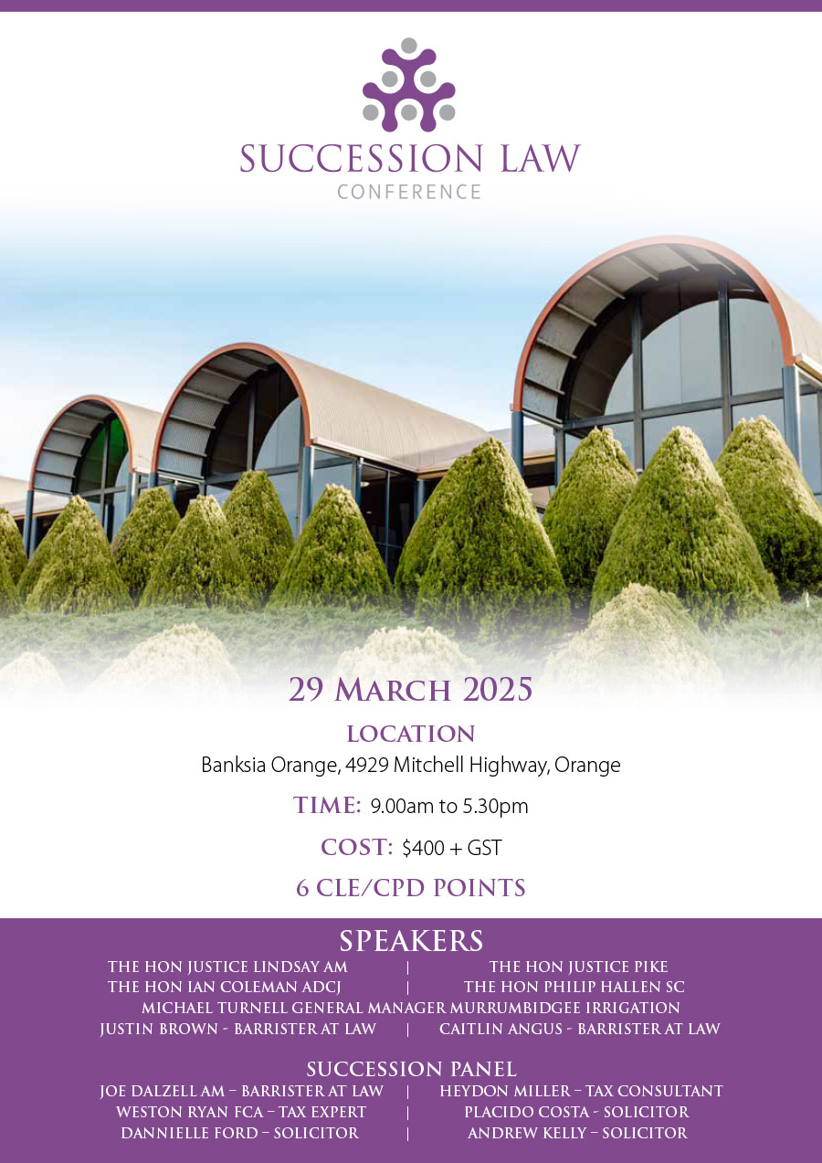 Orange Chambers | Succession Law Conference - Save the date 2025